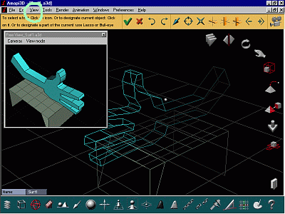 Cartoon hand modeled in Amapi
