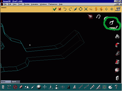 Cartoon hand modeled in Amapi
